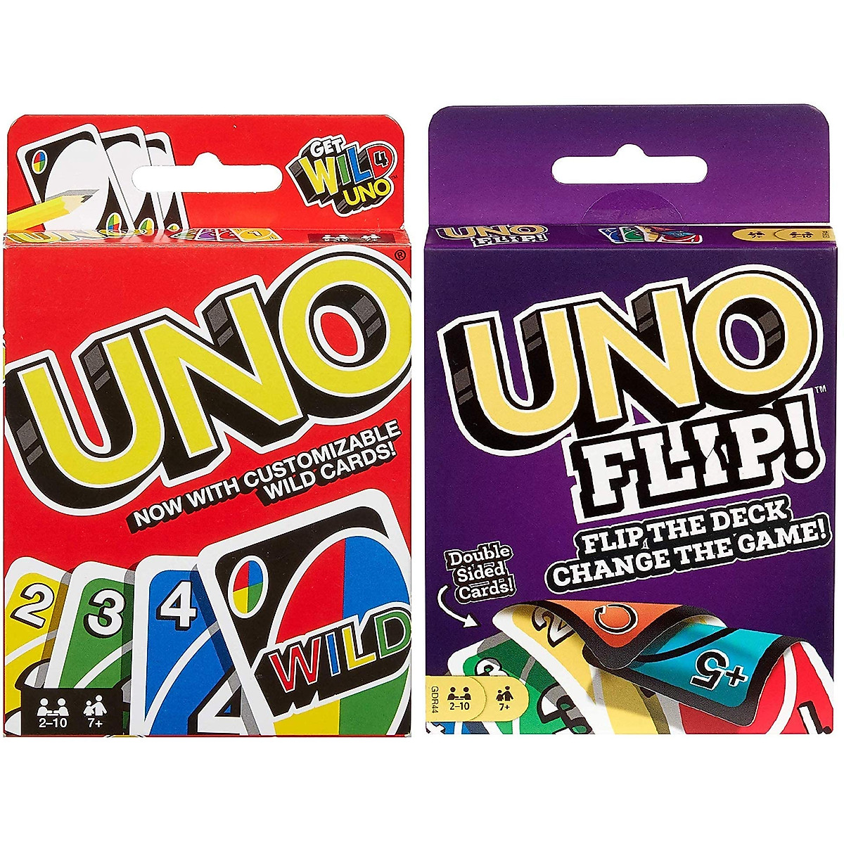 Mattel Uno Original and Uno Flip Card Games, Combo Pack of 2