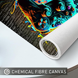 Gamepad Abstract Wall Art,Graffiti Game Controller Poster,Canvas Printsfor Boy Bedroom Decor,8x10 inches Unframed Set of 4.