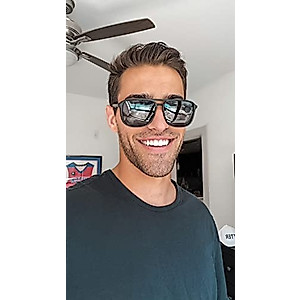 WearMe Pro - Square Polarized Aviator Modern Rectangular Men's Sunglasses