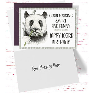 Audacious Cards 103rd Birthday Card, Funny Joking Birthday Card for 103rd Birthday