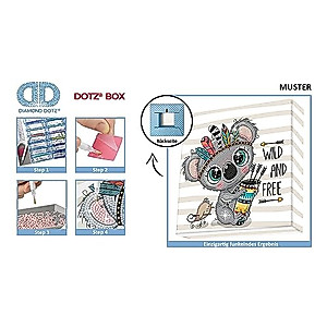 DIAMOND DOTZ DBX.094 Barbie Original 5D Diamond Painting Set DOTZ Box I Believe, Creative Set with Sparkling Diamond Mosaic Stones, Painting Set Approx. 28 x 28 cm, DIY Complete Set for Children from