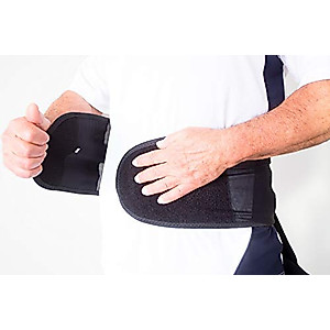 Back Brace by NMT ~ Lumbar Support Black Belt ~ Posture Corrector ~ Pain Relief from Arthritis, Sciatica, Scoliosis, Backache, Slipped Disc, Hernia, Spinal Stenosis ~ Injury Prevention ~ 4 Adjustable Sizes -'L' Fits Waist 34-40" (86-102cm)