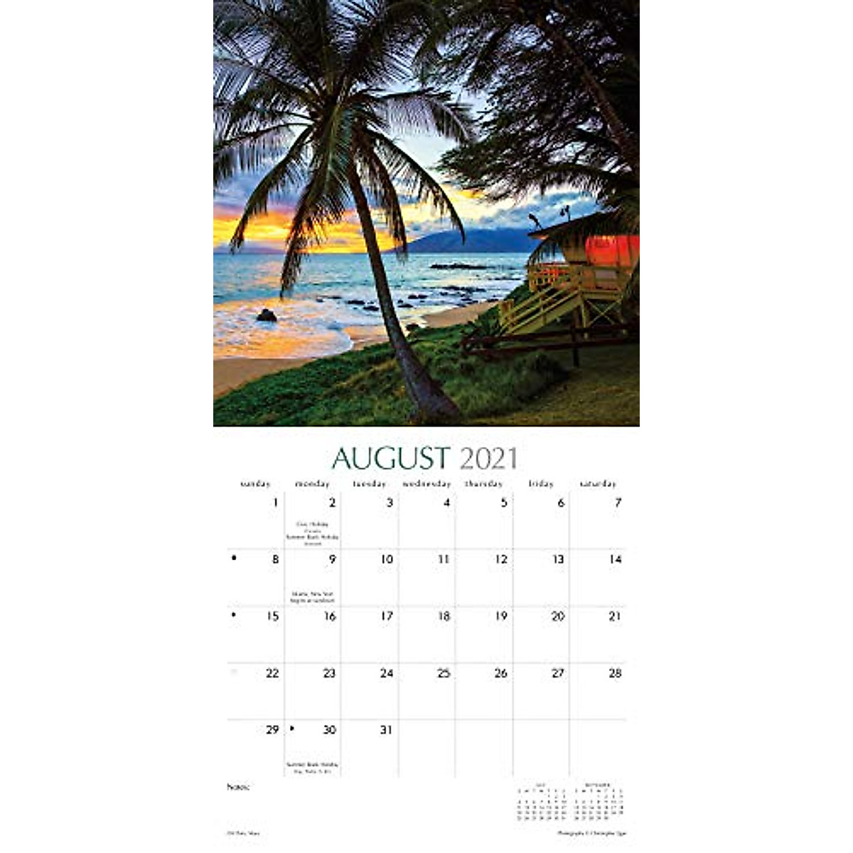 Hawaii Wall Calendar 2021