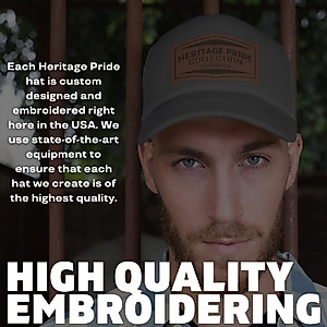 Heritage Pride Mens Deer Hat Embroidered Deer Mountain Forest Tamarack Mens Mesh Back Trucker Hat Baseball Cap-Royal/White