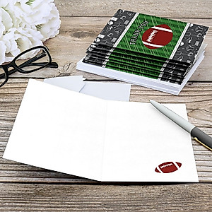 Big Dot of Happiness End Zone - Football - Baby Shower or Birthday Party Thank You Cards (8 count)