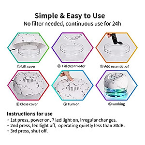 ap airpleasure 3-Pack Water-Based Purifier Air Washer, Air Revitalizer & Fresh Aire Freshener, Air Fresher with 7 LED Color Changing Mood Light for Rooms