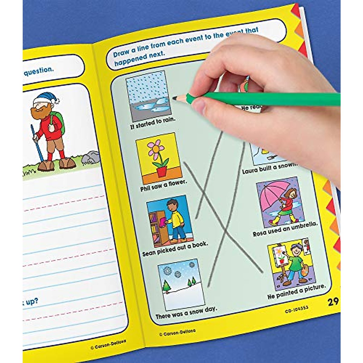 Carson Dellosa First Grade Skills Workbook―Grade 1 Reading, Addition, Subtraction, Graphing, Measuring, Phonics, Writing Skills Practice With Stickers (64 pgs) (Home Workbooks)