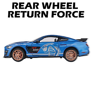 JACKIEKIM 1:24 Alloy Pull Back Car Diecast Model Truck for Forte Mustang,Collection, Mini Simulation Vehicles Toys for Kids,Boyfriend,Young Peoples Gift（Black）