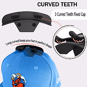 NLDSDSPH Adhesiv Hat Hooks for Wall, Adhesive Hat Rack,Hat Organizer for Baseball Caps,Hat Hooks Display for Wall,Door,Closet, Office, Bedroom-12 Pack (Black)