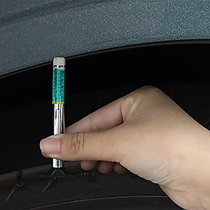 Miytsya 2 Pack Colored Tyre Tread Depth Gauge (Green)