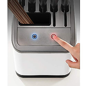 ZUIAI Stainless Steel Kitchen Magnetic Block Holder Set with Sharpener