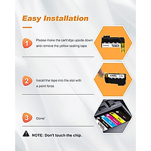410XL Ink Cartridges Combo Pack Remanufactured for Epson 410XL 410 XL T410XL Ink Cartridges for Epson Printers XP-830 XP-640 XP-530 XP-630 XP-635 XP-7100 (Black, Cyan, Magenta, Yellow, Photo Black)