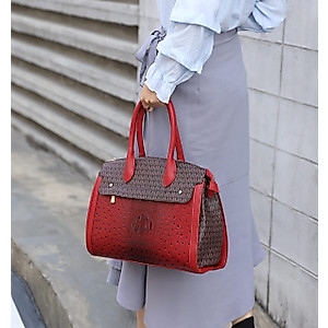 MKF Crossbody Shoulder Bag for Women – PU Leather Top Handle Pocketbook – Roomy Tote Satchel Handbag Purse Navy