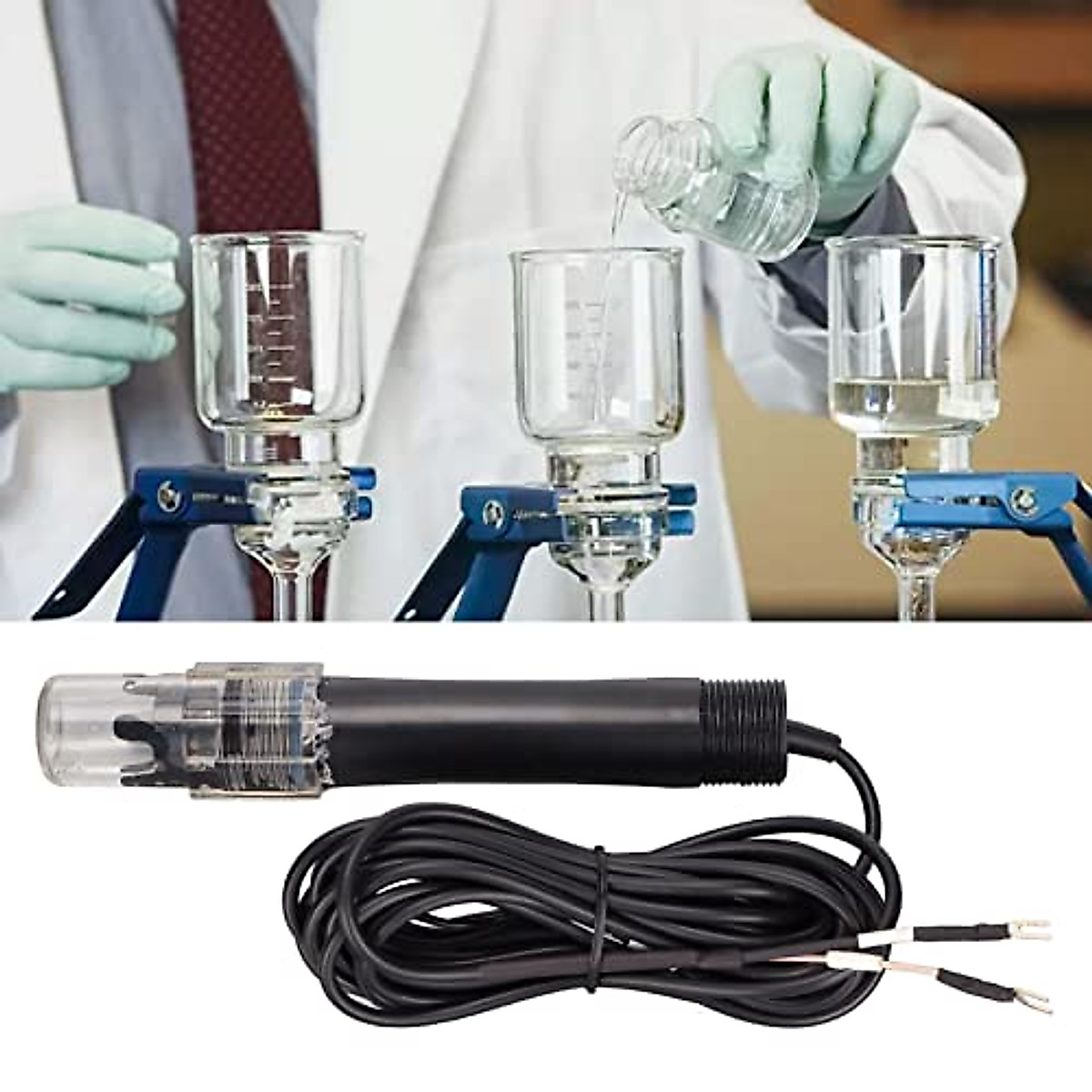 Kaufpart PH Electrode Probe: High Accuracy and Exquisite Craftsmanship -5 Meter Long ABS Probe Ideal for Industrial PH Detectors, Ensuring Precise and Reliable Results