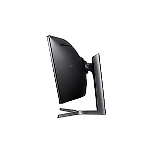 SAMSUNG Odyssey CRG Series 49-Inch Dual QHD (5120x1440) Gaming Monitor, 120Hz, Curved, QLED, HDR, Height Adjustable Stand, Radeon FreeSync (LC49RG90SSNXZA)