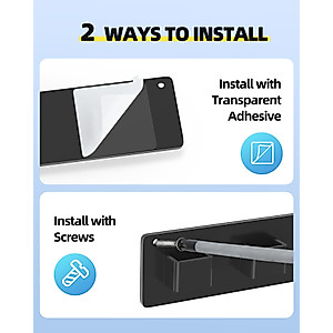 MaxGear Sunglasses Organizer 3 Pack, Wall Glasses Holder, Acrylic Sunglasses Display, Eyeglass Organizer for Multiple Glasses for Office & Home Decor, Unique Gifts for Husband, Women & Girls, Black