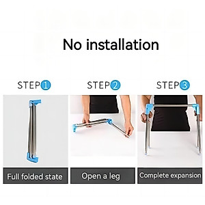 Foldable Clothes Rack,Stainless Steel Portable Travel Garment Rack,Collapsible Travel Garment Rack for Camping, Hotel Room, Laundry, Dance, Indoor, Outdoor (Large)