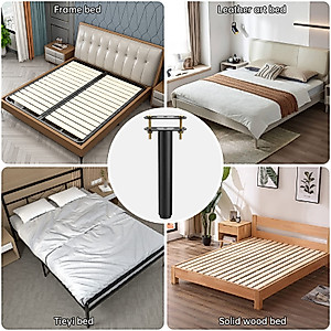 KOMOHOM (2PCS) 10~17 inch Adjustable Height Center Support Leg for Bed Frame, Steel Bed Frame or Wooden Bed Center Slat Support Leg, Adjustable Bed Frame Legs