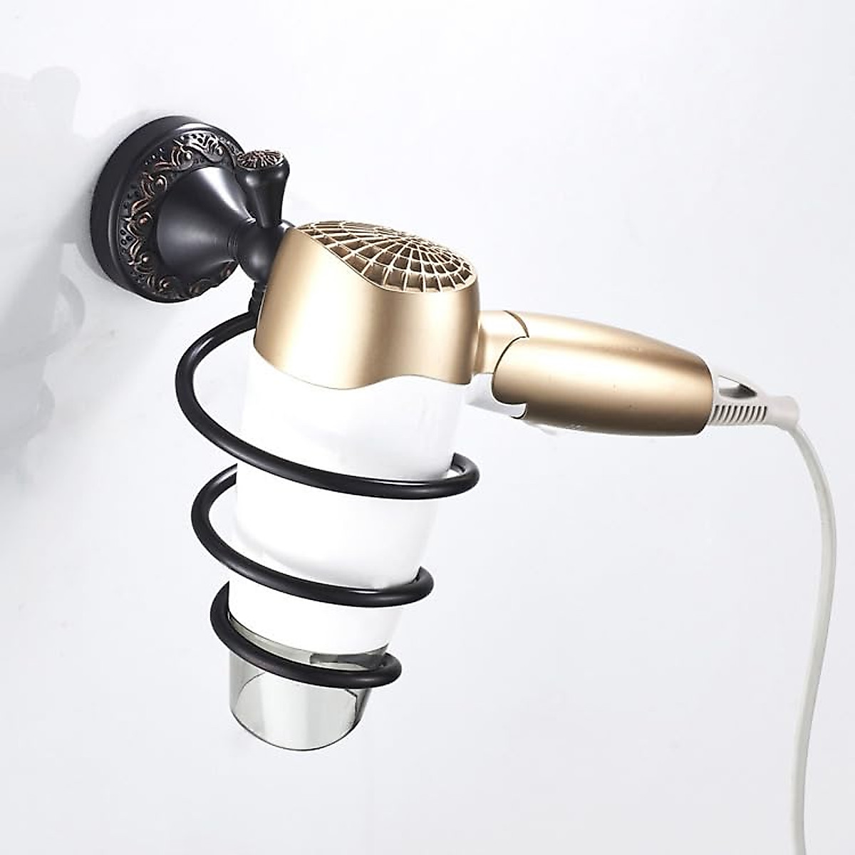 Oil Rubbed Bronze Hair Dryer Holder Wall Mount Hair Blower Bracket