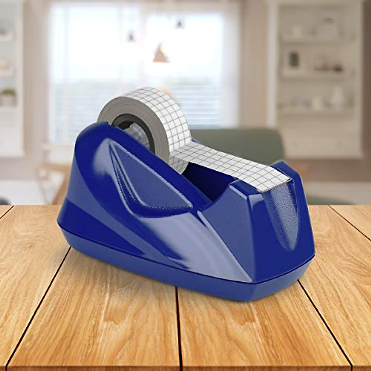 Acrimet Premium Desktop Tape Dispenser Non-Skid Base (Heavy Duty) (Deep Blue Color)