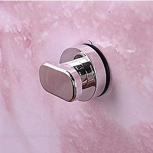 WANLIAN-Powerful Suction Cup Glass Mirror Door Handle, Refrigerator Drawer Bathroom Suction Cup Wall handrail, Bathtub Shower Handle Kitchen Drawer Cabinet Handle Suction Cup (Silver Trumpet)
