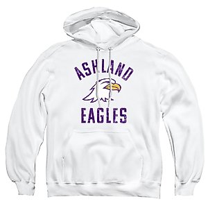 Ashland University Official Ashland Eagles Logo Unisex Adult Pull-Over Hoodie,White, Large