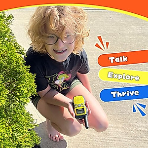 Wishouse Walkie Talkies for Kids 4 Pack,Family Walky Talky Adults Children Radio Long Range,Outdoor Camping Fun Toys Birthday Present Xmas Gifts for 4 5 6 7 8 Year Old Girls Boys No Battery No Charger