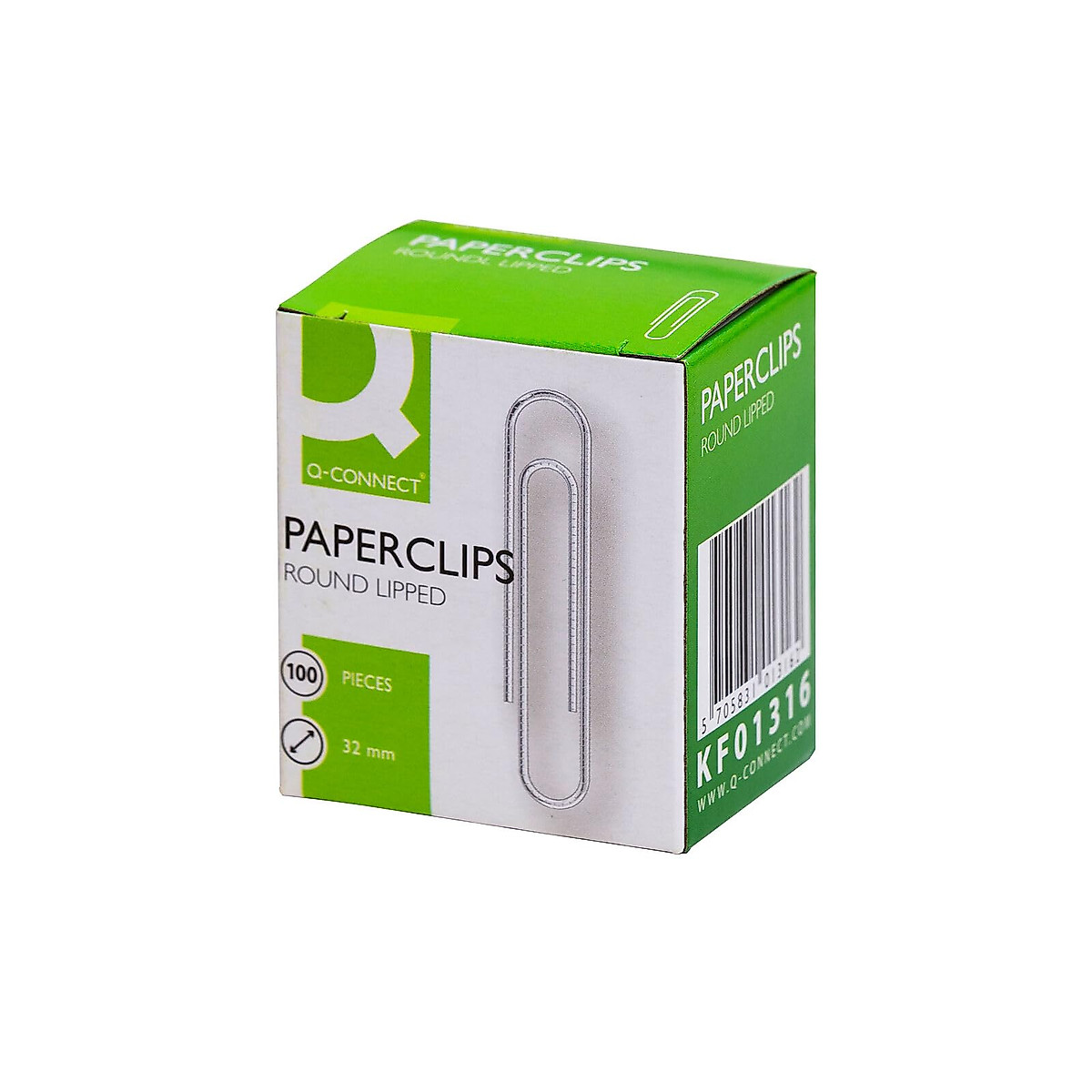 Q-Connect Lipped Paperclip, 32 mm KF01316Q - Pack of 1000