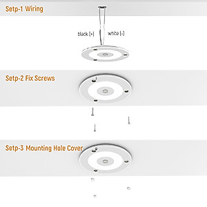 Obeaming 7.3 Inch 12 Volt LED Ceiling Dome Light, 720LM Dimmable Interior Light for RV Boat Camper Van Caravan Truck Motorhome Interior Lighting, Blue Light & Touch Switch(Warm White)