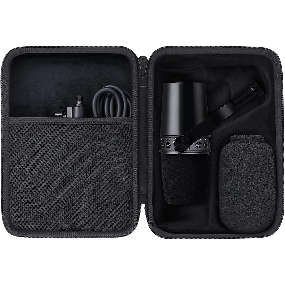 Aenllosi Hard Carrying Case Compatible with SM7B/MV7 SM7dB Vocal Dynamic Microphone for Broadcast (SM7B/MV7/ SM7dB)