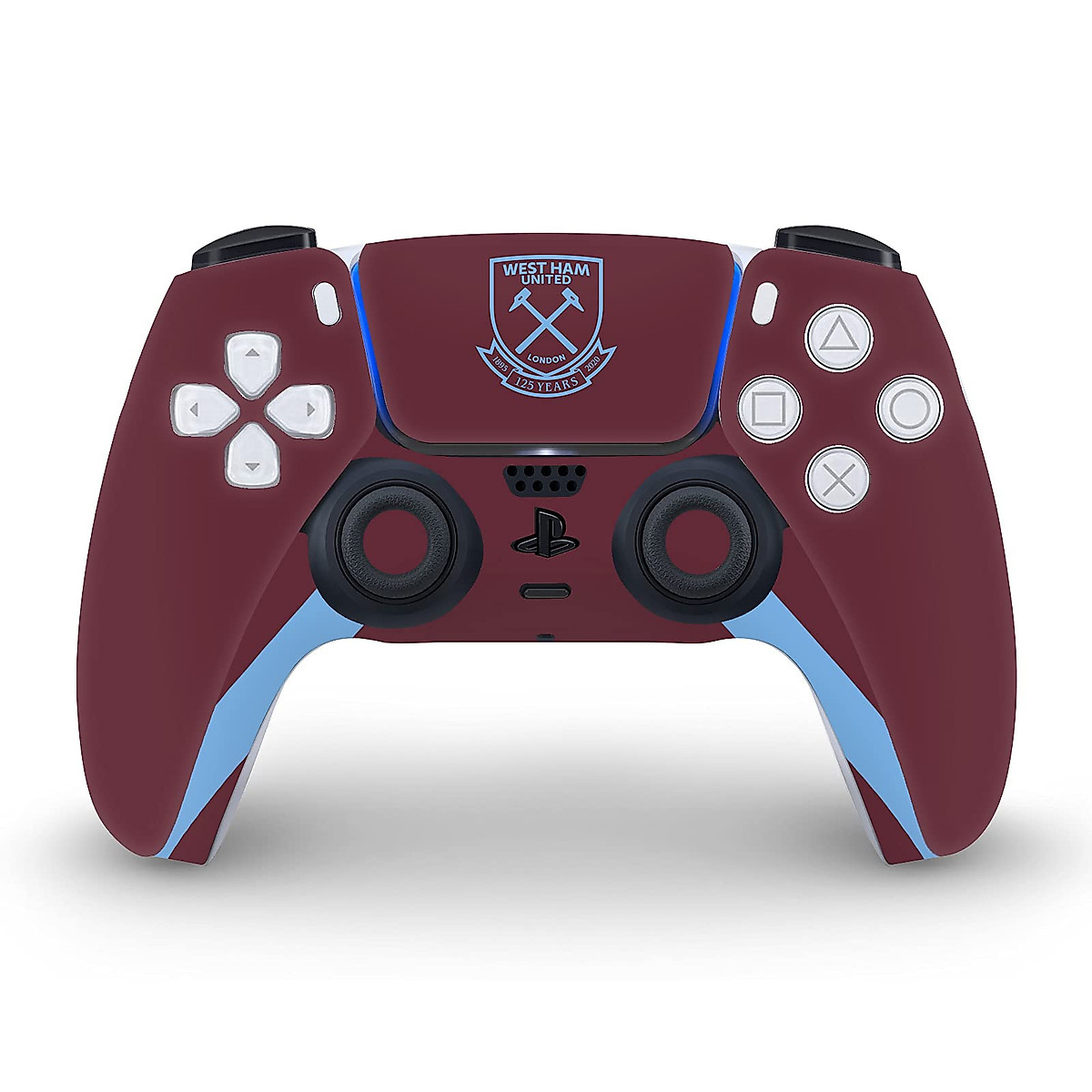 Head Case Designs Officially Licensed West Ham United FC Jersey 2020/21 Home Kit Vinyl Faceplate Gaming Skin Decal Compatible With Sony PlayStation 5 PS5 Digital Edition Console & DualSense Controller