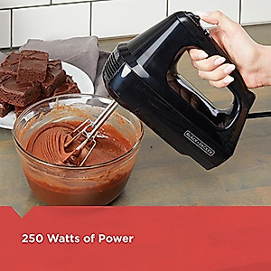 BLACK+DECKER 6-Speed Hand Mixer with 5 Attachments & Storage Case, MX3200B