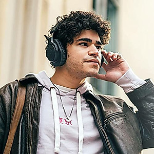 Audio-Technica ATH-M20xBT M20x Bluetooth Wireless Professional Monitor Headphones Bundle with Deco Gear Wood Headphone Display Stand Secure Tabletop Holder/Gaming Headset Hanger