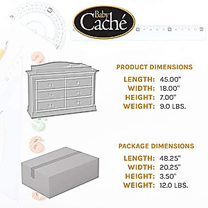 Baby Cache Natural Hardwood Changing Station Table Topper | Montana Collection | Driftwood