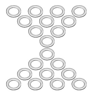 Jawmoy Pack-50 Oil Drain Plug Gasket, OEM 9410914000 Aluminum Oil Drain Plug Seals Rings, 0.5" Washer Crush Seal Replacement for Honda (Silver)