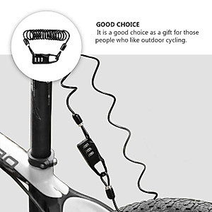 BESPORTBLE 1 Pc Cable Lock Bike Lock Spiral Lock Cycle Lock Password Lock Iron Sliding Lock Cable Helmet Locks for Motorcycles Bike Security Lock Pendant Steel Wire Steel Cable Child