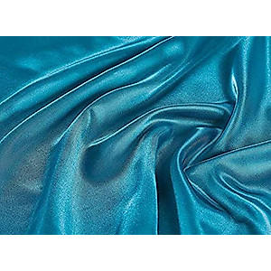 California Drapes Soft & Silky Satin Crib Fitted Sheet, Great for Babies with Sensitive Hair, Fully Elastic All Around for A Secure Fit (Teal)