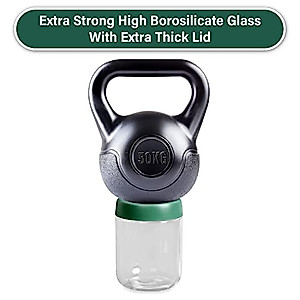 4-pack 16oz glass jar with screw lid for overnight oats condiment salad dressing sauce baby food kids snacks meal prep containers candle canning spice wide mouth Leak proof storage containers airtight- Reusable