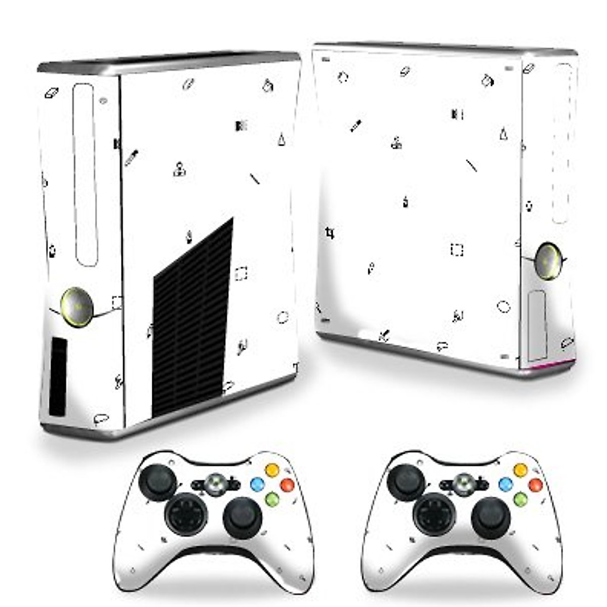 MightySkins Skin Compatible with X-Box 360 Xbox 360 S console - Pixel Pattern | Protective, Durable, and Unique Vinyl Decal wrap cover | Easy to Apply, Remove, and Change Styles | Made in The USA