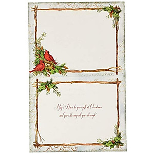 LANG Cardinal Christmas Assorted Two-Set Card, Exclusive LANG Artwork by Susan Winget for LANG, 18 Cards & 19 Envelopes, Glitter Embellishment, Linen-Embossed Card, Size: 5.375" x 6.875" (1008115)