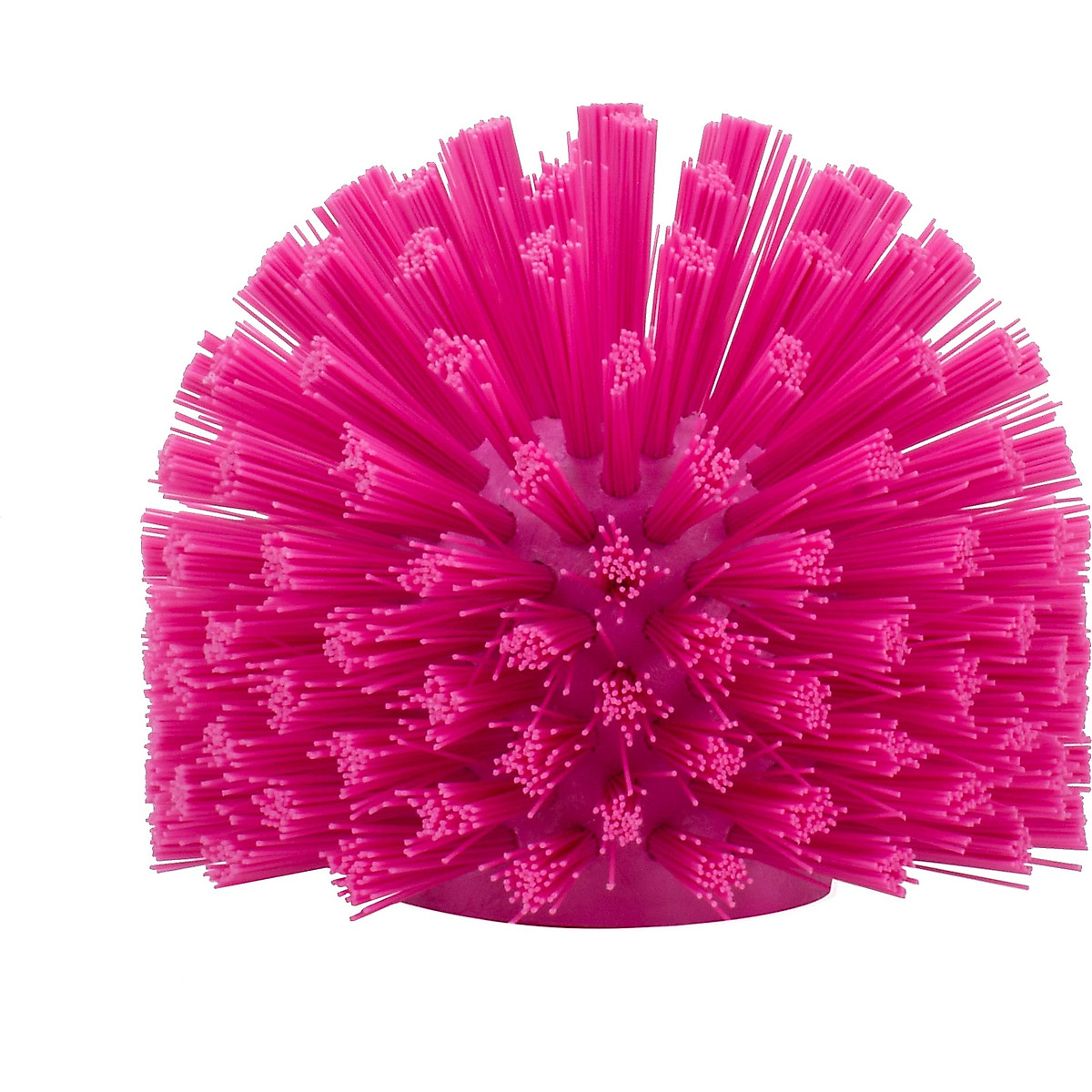 SPARTA Industrial Tank Brush Head Pipe Brush Head, Drain Brush with 3/4" Thread Hole (Handle Not Included) for Commercial Use, Plastic, 5 x 3.9 Inches, Pink, (Pack of 2)