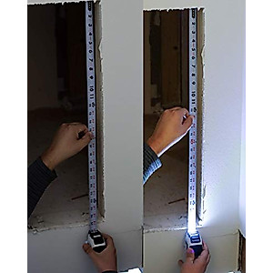 Komelon LED Light Tape Measure, White/Black - 25ft. - 25LED