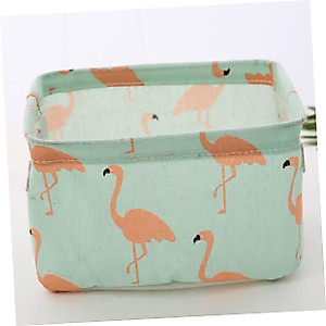 MAGICLULU 6pcs Cartoon Storage Basket Cotton Linen Basket Storage Holder Storage Container