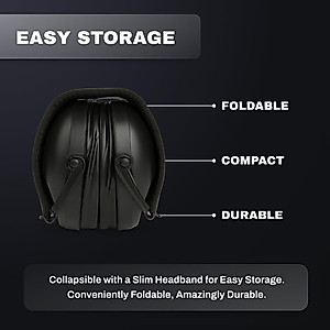 Pro Ears Ultra Gel 25 Noise Reduction Ear Muffs, 25 NRR, Lightweight & Slim w/Aviator Gel Ear Seals for Ultimate Comfort, Ideal for Shooting Ranges, Construction, and Loud Events, 8.8 oz, Made in USA