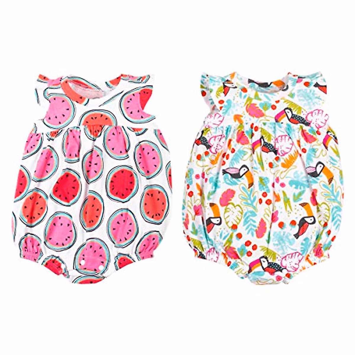 Lamaze Organic Baby baby boys Organic Girl, Boy, Unisex Rompers, One Piece Coverall Jumpsuit, Pink Watermelon, 24 Months US