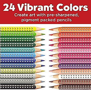 Faber-Castell Grip Colored EcoPencils - 24 Pack Colored Pencils, Pre-Sharpened