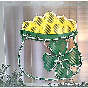MUDHEN Impact Innovations St. Patrick's Day Lighted Window Decoration Pot of Gold