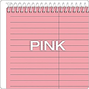 TOPS Prism Steno Books, 6" x 9", Gregg Rule, Pink Paper, Perforated, 80 Sheets, 4 Pack (80254)