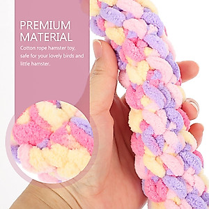 Ipetboom Sugar Glider Climbing Rope Sugar Glider Swing Toy Sugar Glider Toys Guinea Pig Toys Hanging Guinea Pig Toy Parrot Swings Toys Ferret Toys Pet Swing Braided Rope Cotton Rope Bite