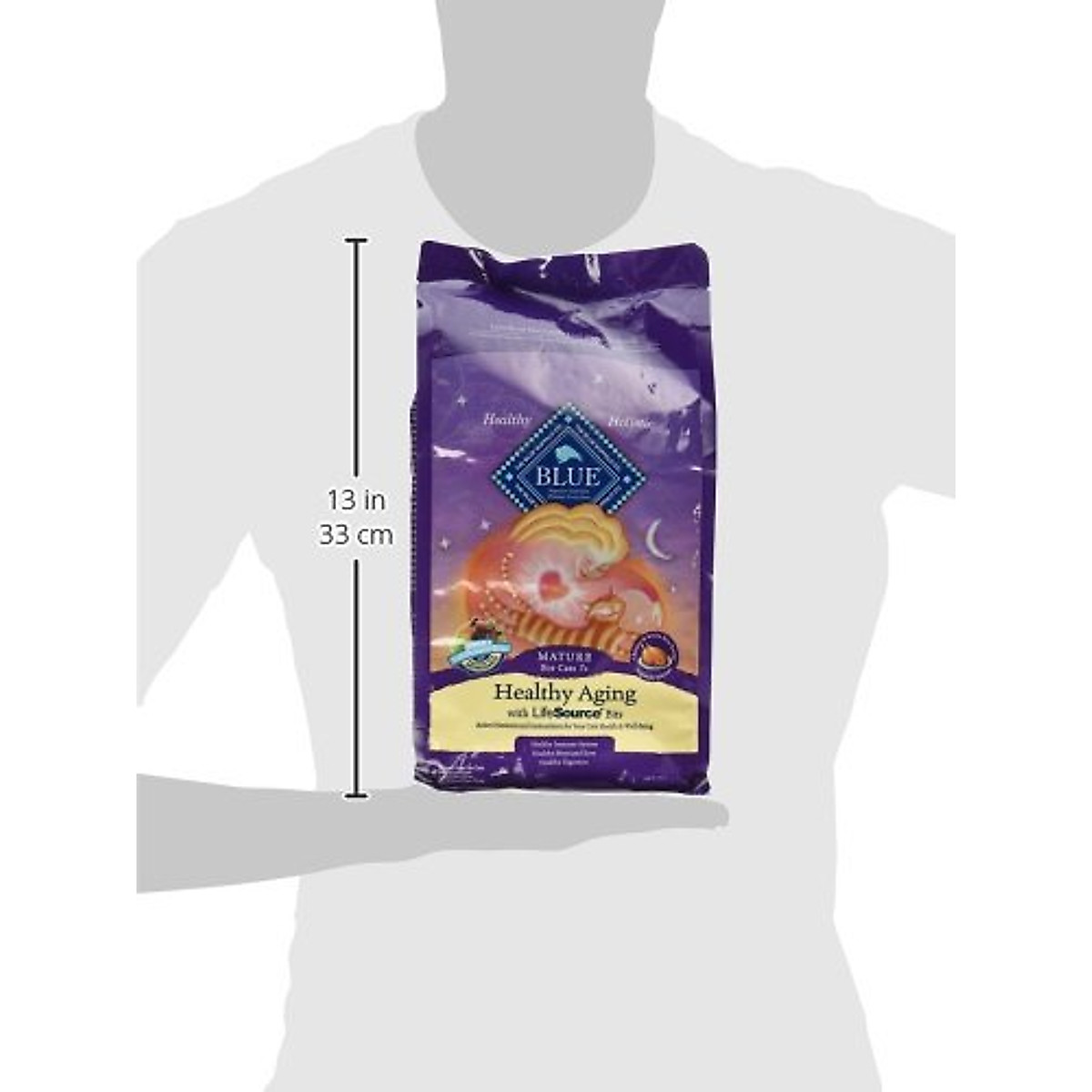 Blue Buffalo Tastefuls Mature Dry Cat Food for Adult Cats 7+, Made in the USA with Natural Ingredients, Chicken & Brown Rice Recipe, 3-lb. Bag